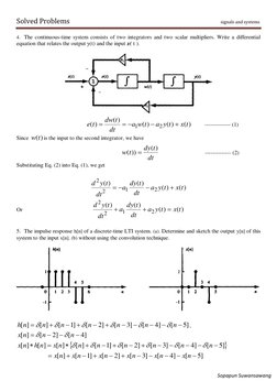Signals and Systems Solved Problems | PDF | Systems Theory ...