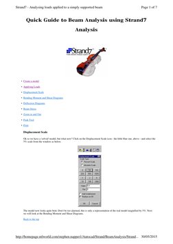 Beam Analysis with Strand7 Guide | PDF | Bending | Beam (Structure)