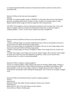 Key Questions in Computer Graphics | PDF | Computer Graphics | Printer ...