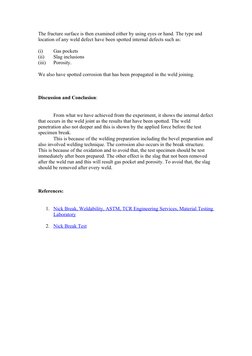 Nick Break Test for Weld Quality Evaluation | PDF | Welding | Construction