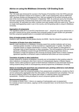 Middlesex University 20-Point Grading Scale | PDF | Educational ...