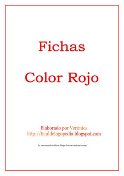 Actividades para trabajar el color rojo | PDF