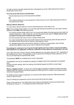 Parking Ticket Appeal Forms TE7 TE9 and TE3 | PDF | Public Law ...