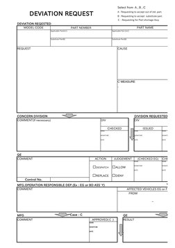 Deviation Request Form Template | PDF