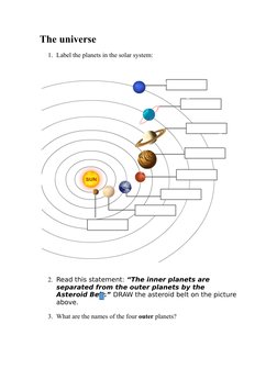 Label Inner And Outer Planets