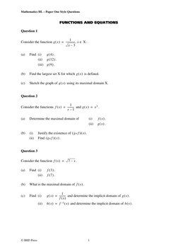 IB Math HL Practice Questions | PDF | Sine | Trigonometric Functions
