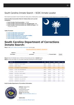 Scdc Inmate Release Date