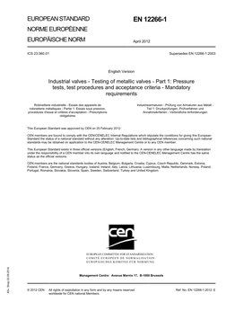 BS en 12266-1 PDF | PDF | Valve | Science