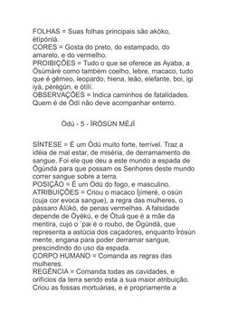 Características dos Odus de Ifá | PDF | Vermelho | Cães