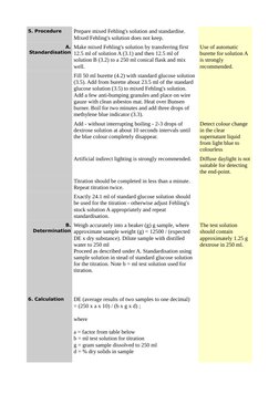 Lane-Eynon Method for Sugar Analysis | PDF | Titration | Chemistry