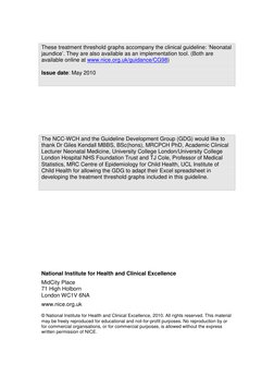 Neonatal Jaundice NICE Threshold Graphs | PDF | University College ...