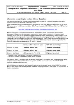Transport and Shipment Documents Vda 4939 | PDF | Electronic Data ...