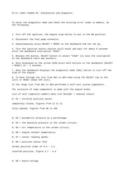 Yamaha R1 Error Code Diagnostics Guide | PDF | Ignition System | Fuel ...