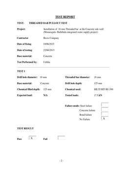 Pull-Out Test Report for Hilti Anchors | PDF | Strength Of Materials ...