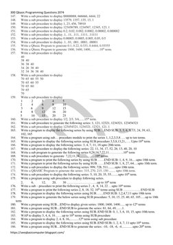 300 QBASIC Programming Questions | PDF | Triangle | Computer File