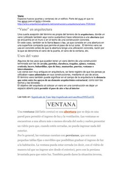 Definición de Vano en Arquitectura | PDF | Columna | Ventana