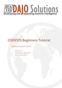 CODESYS Beginner's Programming Guide | PDF