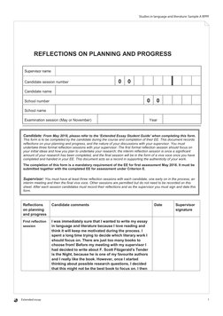 RPPF Reflection for English Extended Essay | PDF | Essays | Educational ...