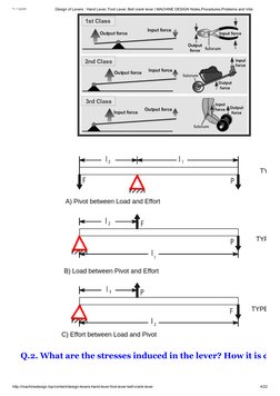 Lever Design: Hand, Foot, Bell Crank | PDF | Lever | Bending