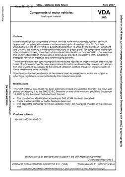 VDA 260 Material Marking Guidelines | PDF | Alloy | Metals