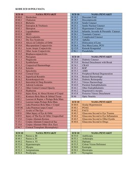 ICD 10 Codes for Eye Conditions | PDF | Cataract | Ophthalmology