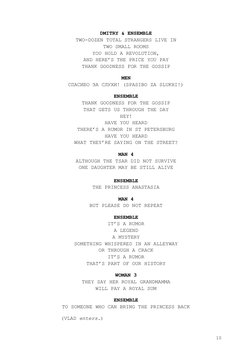 Anastasia Musical Libretto PDF | PDF | House Of Holstein Gottorp ...