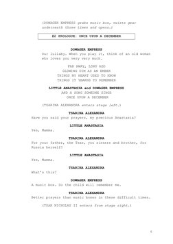 Anastasia Musical Libretto PDF | PDF | House Of Holstein Gottorp ...