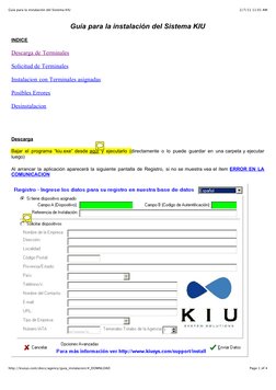 Guía de Instalación del Sistema KIU | PDF | Cortafuegos (informática ...