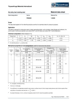 P235GH Material Properties Overview | PDF | Annealing (Metallurgy ...