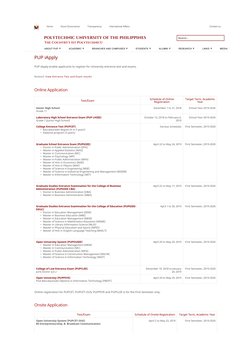 PUP Graduate School Entrance Exam Details | PDF | Master's Degree ...