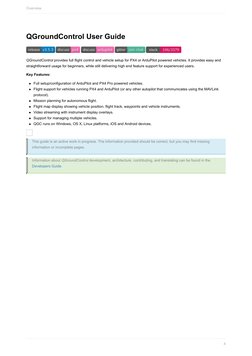 QGroundControl User Guide Overview | PDF | Camera | Takeoff