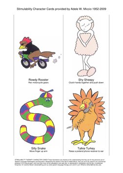 Miccio's Stimulability Character Cards | PDF | Semiotics | Linguistics