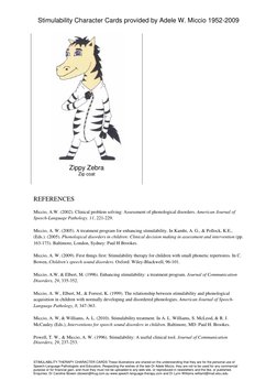 Miccio's Stimulability Character Cards | PDF | Semiotics | Linguistics