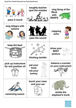 Suzuki Pre-Twinkle Game Ideas | PDF | String Instruments | Violin