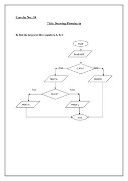 Flowchart for Largest of Three Numbers | PDF | Mathematical Logic ...