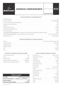 B777 Normal Procedures Checklist | PDF | Takeoff | Cockpit
