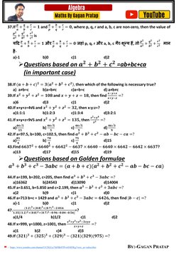 Algebra Questions and Solutions PDF | PDF | Equations | Algebra