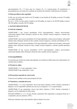 Ficha Técnica de Aldocumar y Warfarina | PDF | Farmacología | Medicina ...