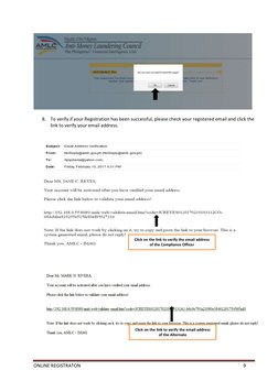 AMLC Online Registration Process Guide | PDF | Email Address | Money ...