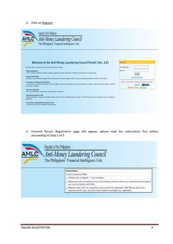 AMLC Online Registration Process Guide | PDF | Email Address | Money ...