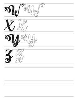 Plantilla Lettering Script Mayusculas 2 | PDF