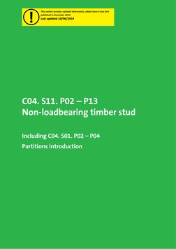 Non-Loadbearing Timber Stud Partitions | PDF | Drywall | Wall