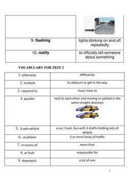 DMV Driving Vocabulary Guide | PDF | Traffic | Road