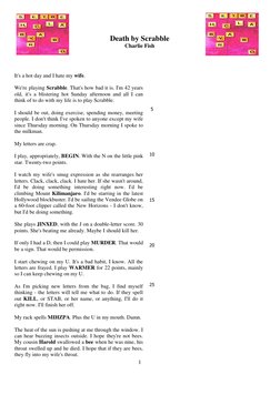Death by Scrabble | PDF