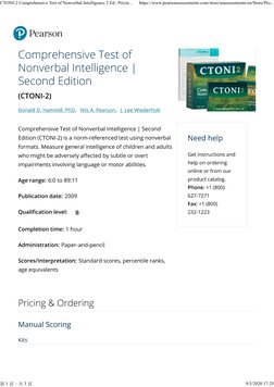 CTONI-2 Nonverbal Intelligence Test | PDF | Computers