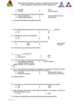 COSH Exam Reviewer for Safety Officers | PDF | Occupational Safety And ...