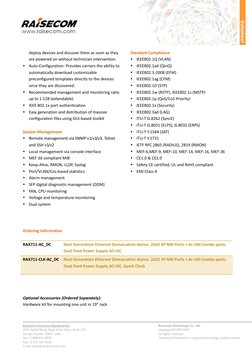 Raisecom - RAX700 Series Datasheet | PDF | Network Switch | Ethernet