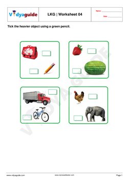 LKG Odd One Out Worksheet | PDF