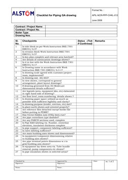 Piping GA Drawing Checklist | PDF | Mechanical Engineering ...