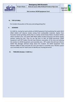 Fire Evacuation Drill Scenario | PDF | Emergency | Fires